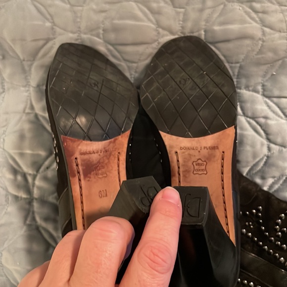 Donald J. Pliner | Shoes | Donald Pilner Black Studded Cowboy Boots ...